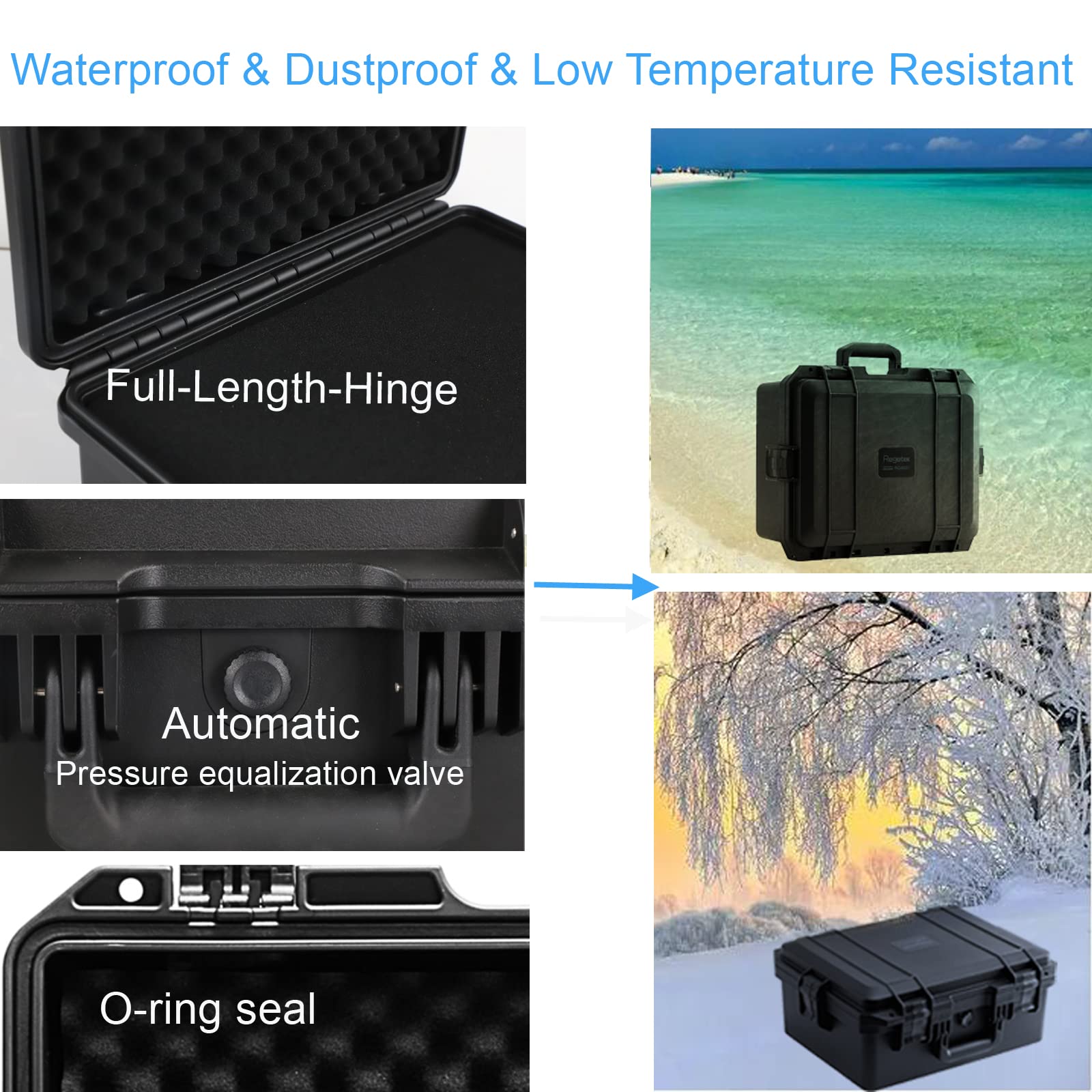 Regetek Waterproof Hard Camera Case, Multi-Purpose Case with ...