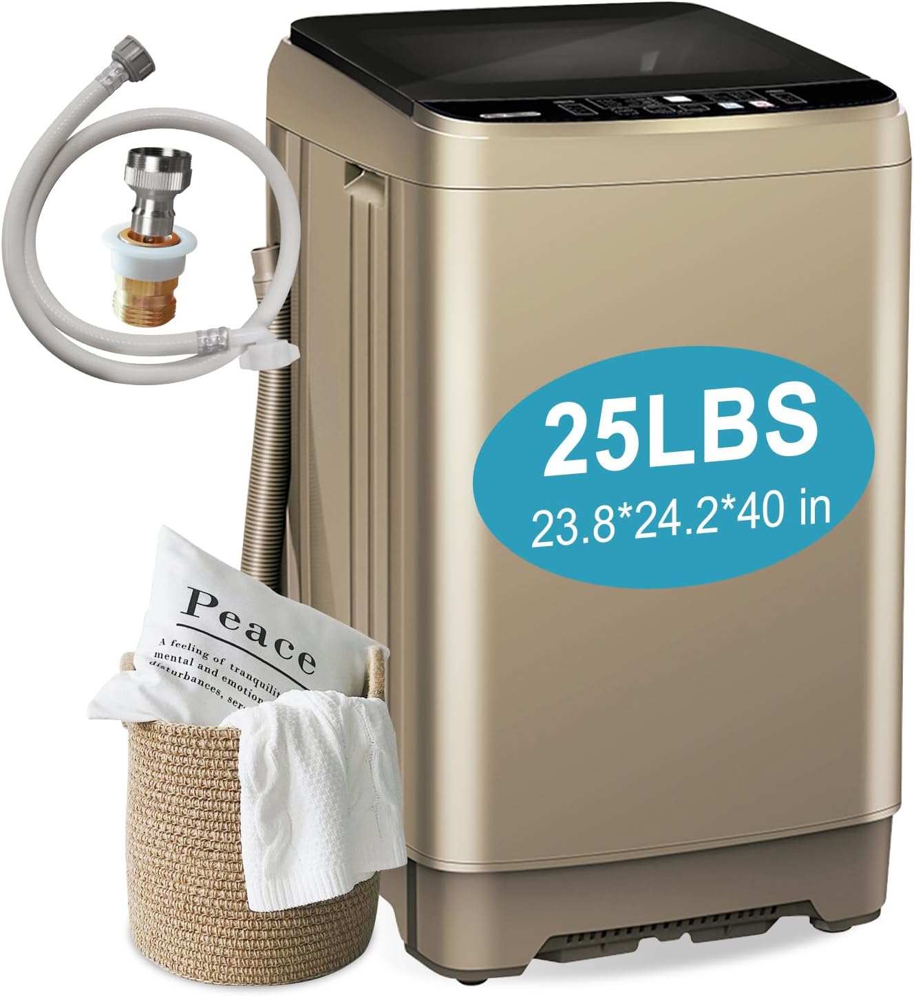 Amazon.com: rosmena Portable Washing Machine, 25 LBS Full Automatic ...