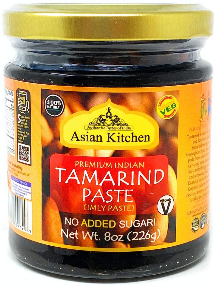 Amazon.com : Asian Kitchen Tamarind Paste Puree (Imli) 8oz (227g) Glass ...