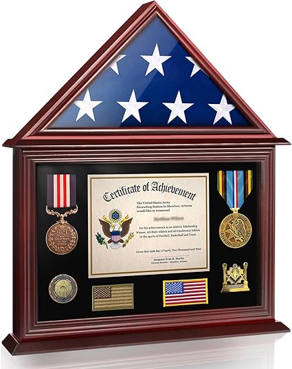 Amazon.com: ASmileIndeep Flag Display Case Box for Folded 3'x5 ...