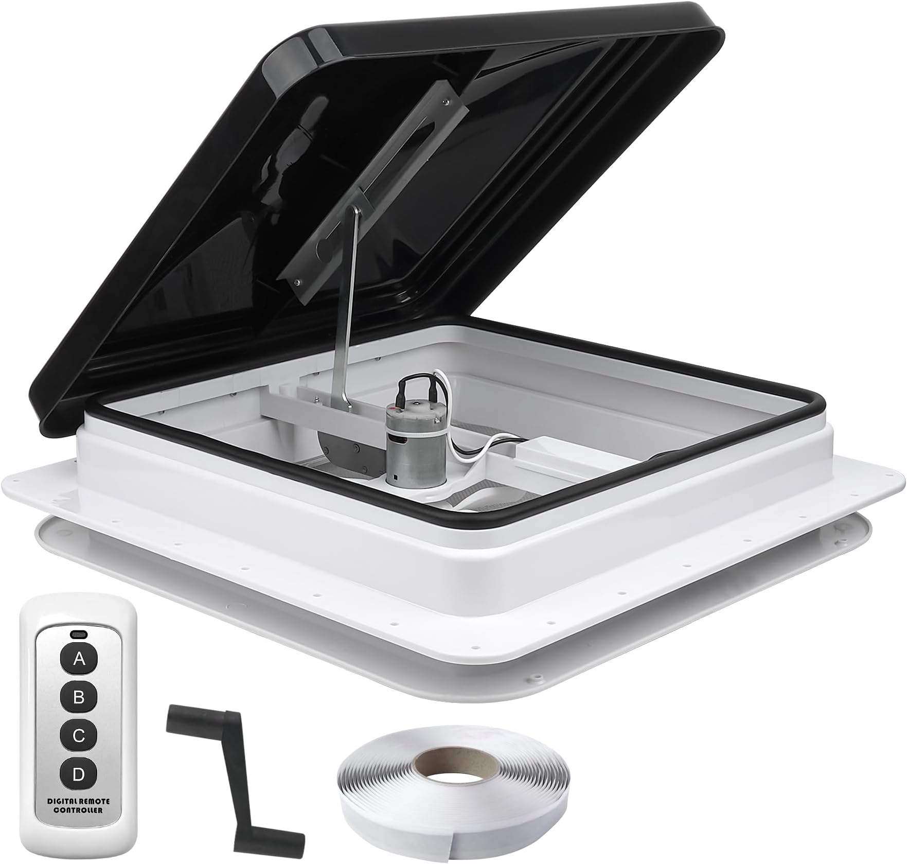 Amazon.com: Wokyy 14"" RV Roof Vent Fan with Remote Control, DC 12V ...