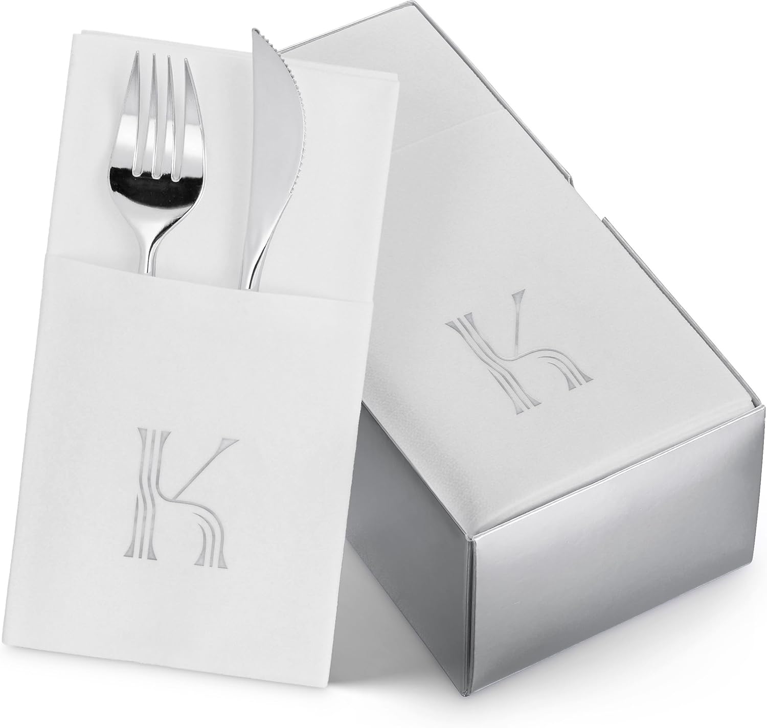 Amazon.com: 50-Pack Monogrammed Napkins With Pocket For Flatware, 16" x ...