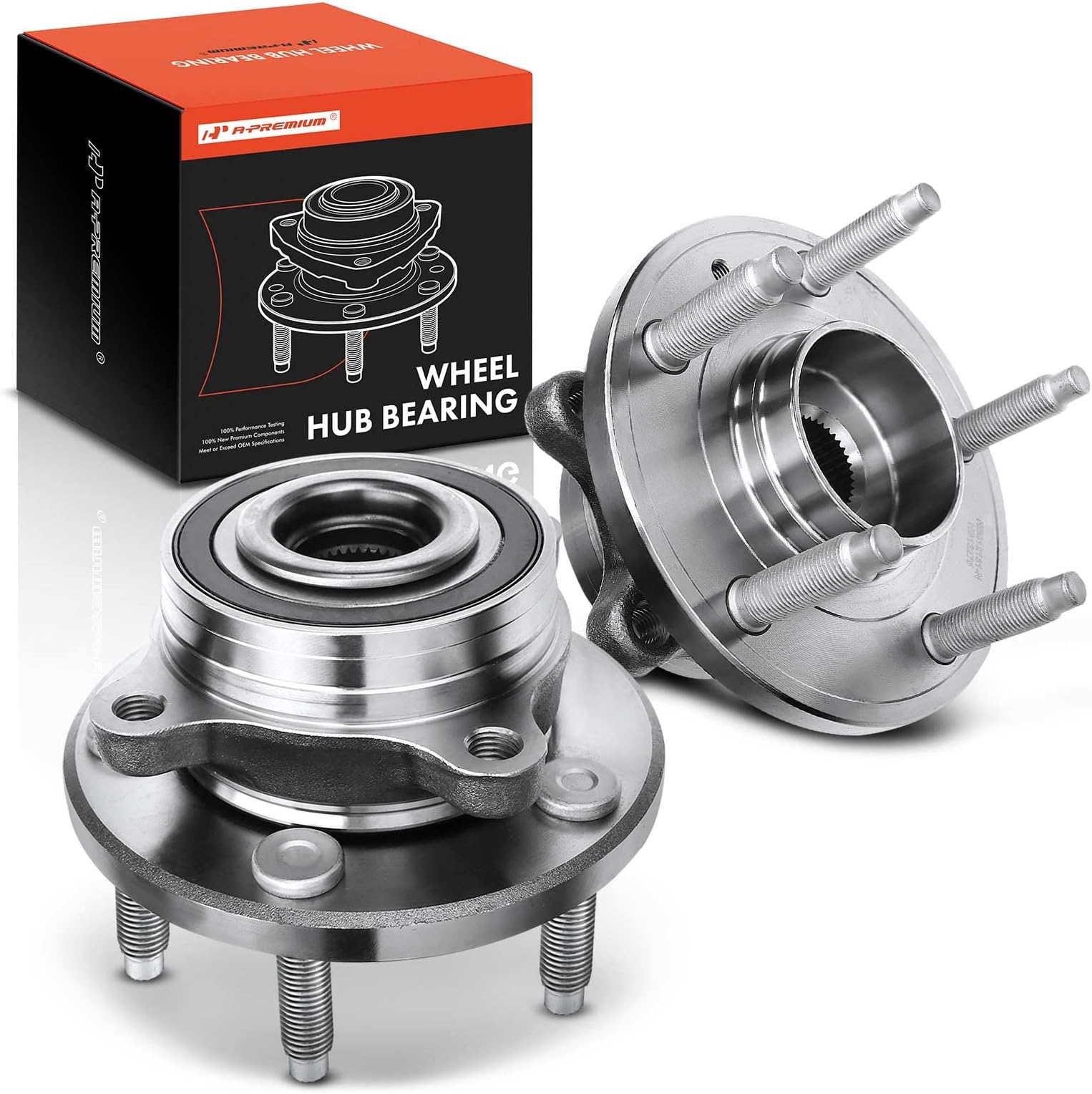 A-Premium 2 x Front or Rear Wheel Bearing and Hub Assembly with 5-Lug ...
