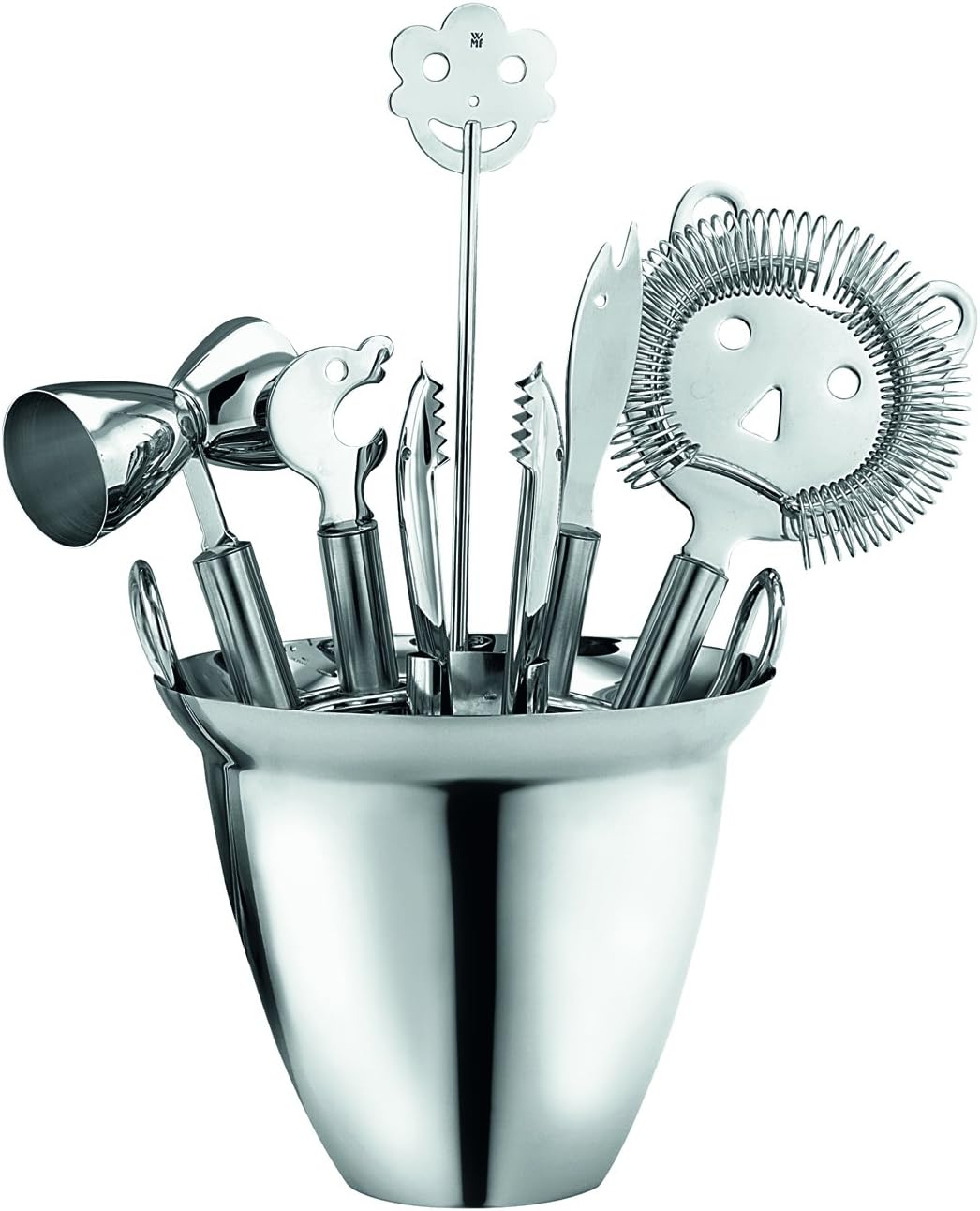 Amazon.com | WMF 7-Piece Faces Bar Set, Silver: Bar Tools & Drinkware