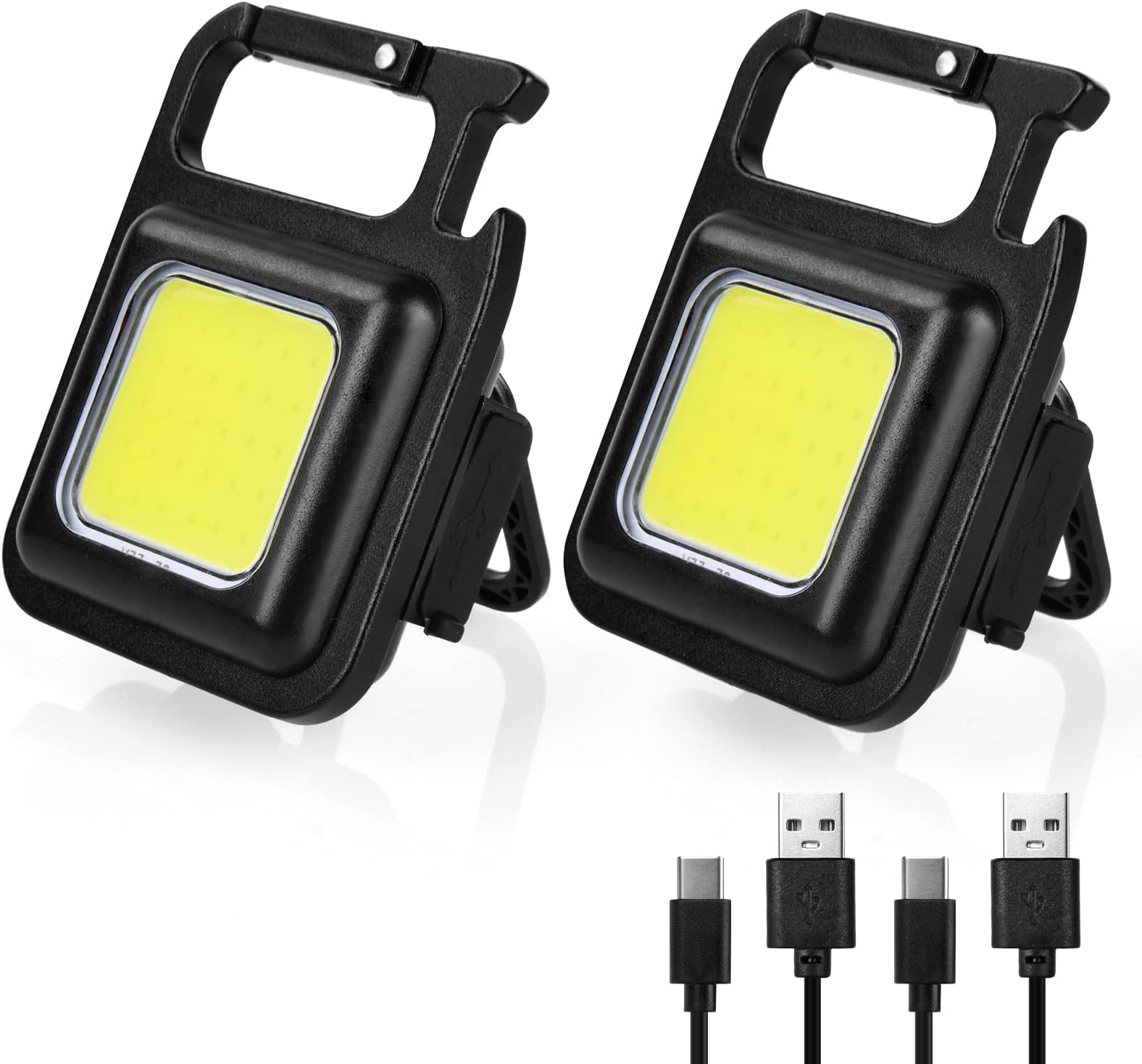 URAQT LED Keychain Flashlight, 1000 Lumens COB Rechargeable Keychain ...