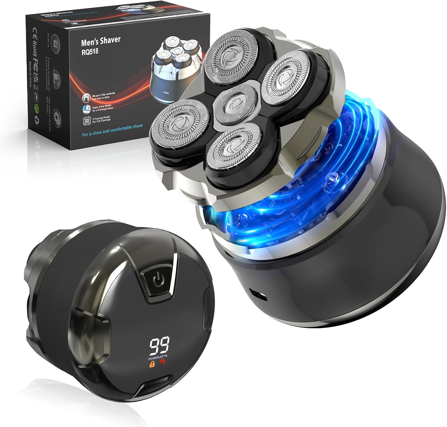 Amazon.com: Head Shavers for Bald Men, 5D Magnetic Bald Head shavers ...