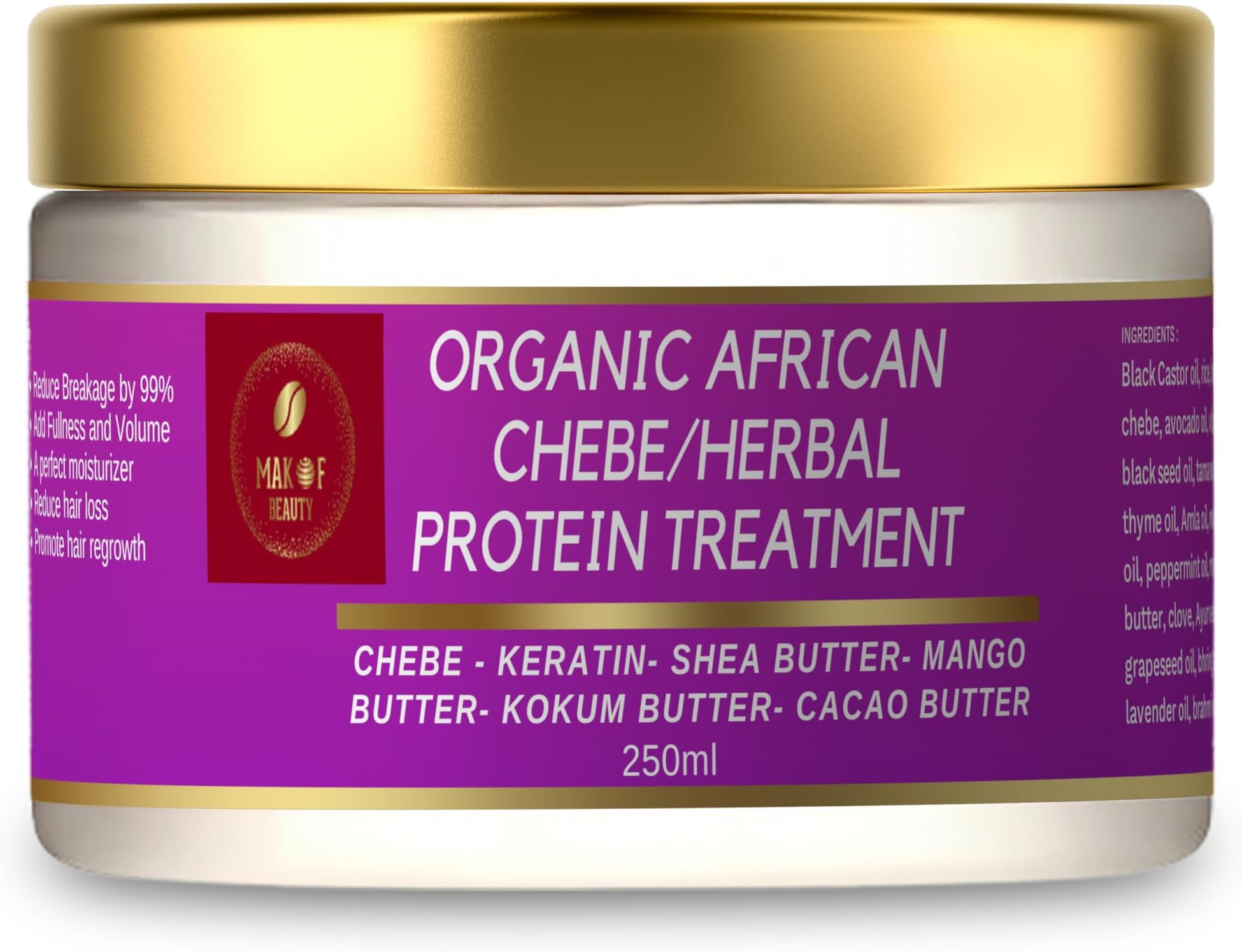 Amazon.com: MAKOF BEAUTY Chebe Deep Conditioner Protein Treatment ...