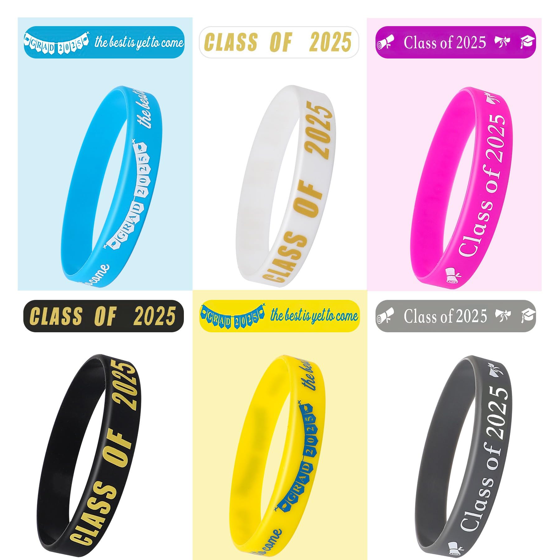 Snapklik.com : Class Of 2025 Graduation Silicone Bracelets, Congrats ...