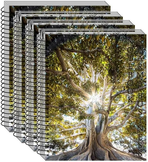 SHARMA BUSINESS Tree Cover A4 Composition Notebook, 4 Set , Wide Plain ...
