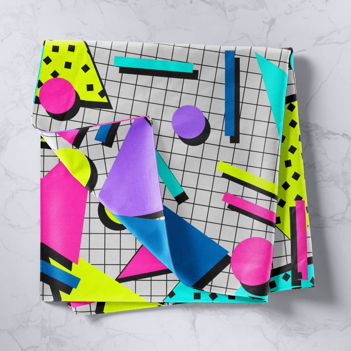 80s Patterns Triangles Seamless Pattern With Geometric Shapes In The