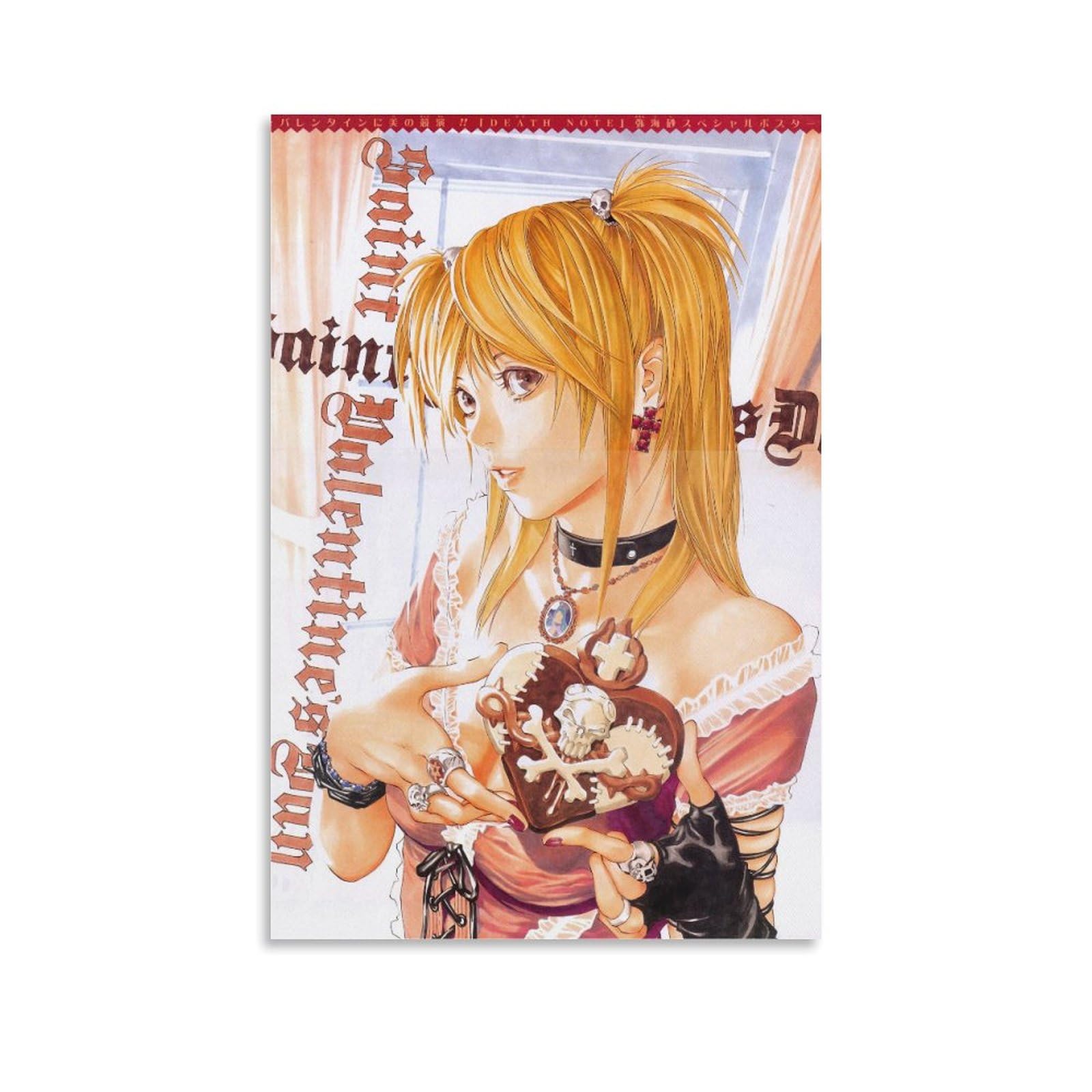 Amazon.com: OBABO Death Note Misa Amane Poster Canvas Wall Art Painting Living Room Posters for ...