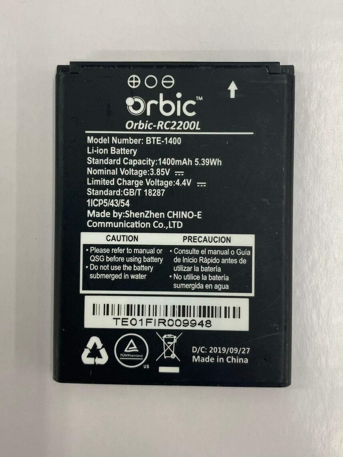 Amazon.com: Orbic Journey V RC2200L Replacement Battery : Toys & Games