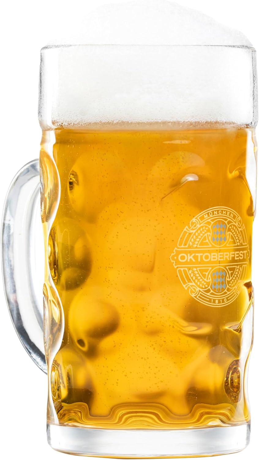 BAVARIA TRACHTEN Oktoberfest - Taza de cerveza de vidrio auténtica ...
