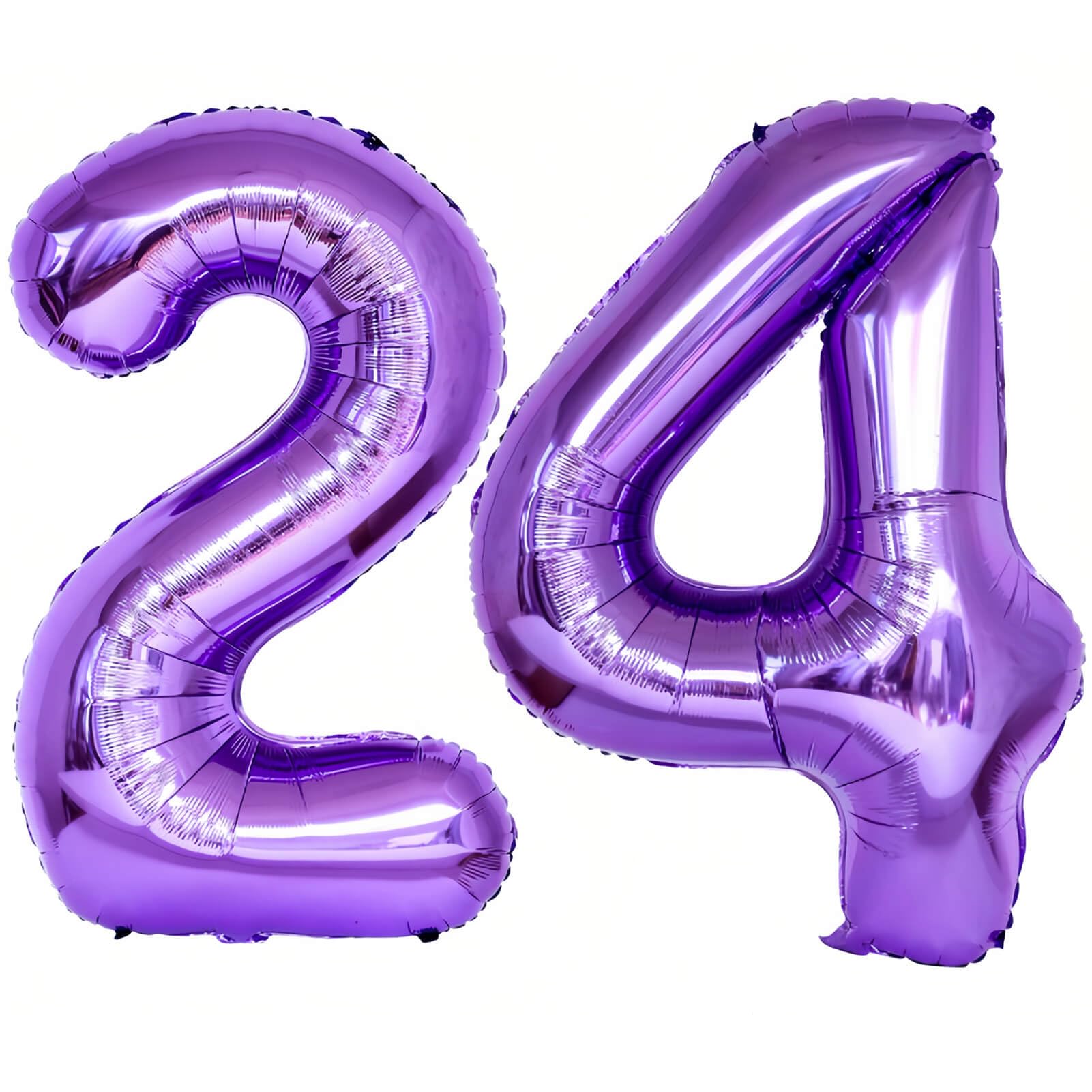 Amazon.com: Number 24 Purple Balloons 40 Inch Giant Purple 24 or 42 ...