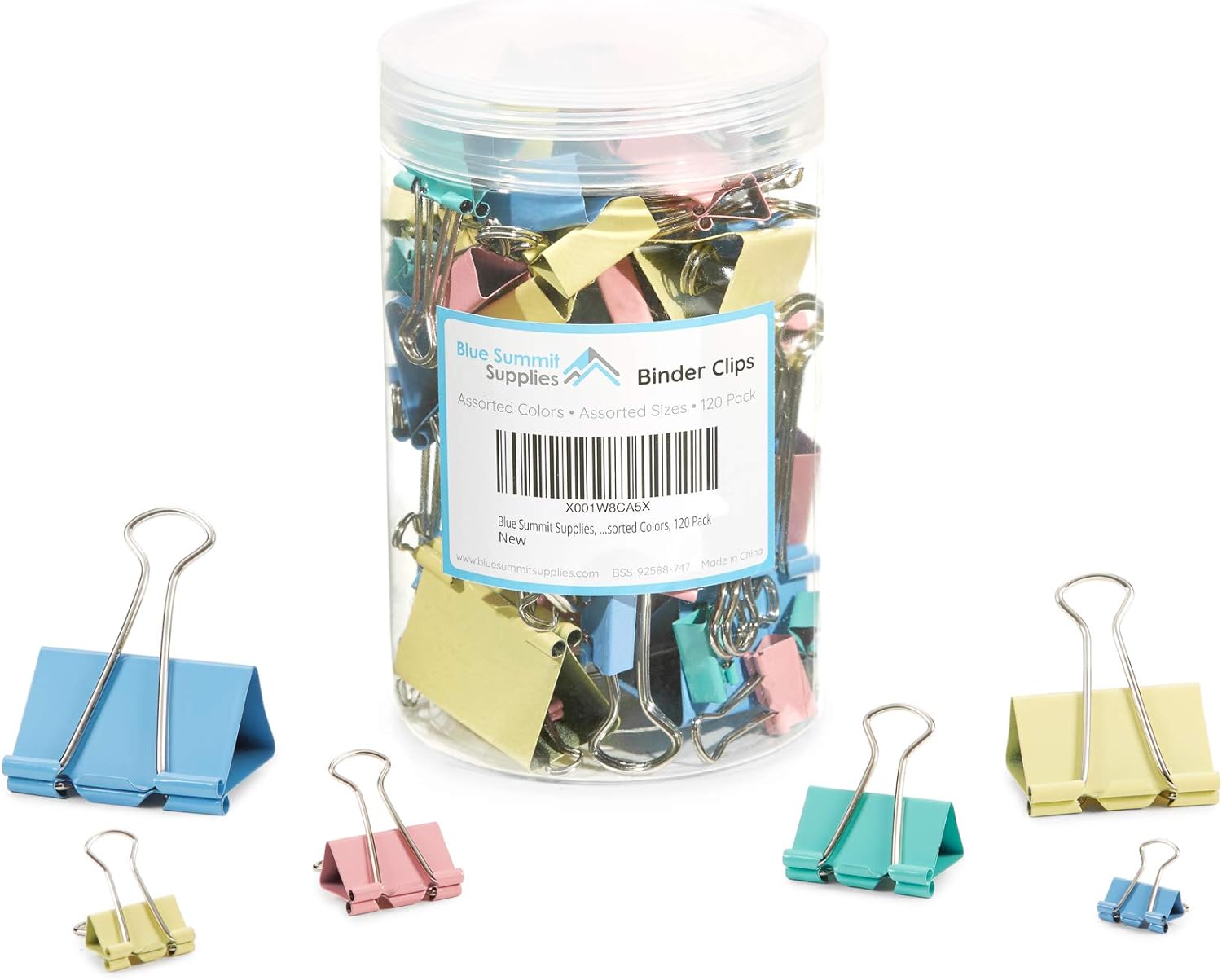 Amazon.com : Blue Summit Supplies Assorted Binder Clips, Assorted ...