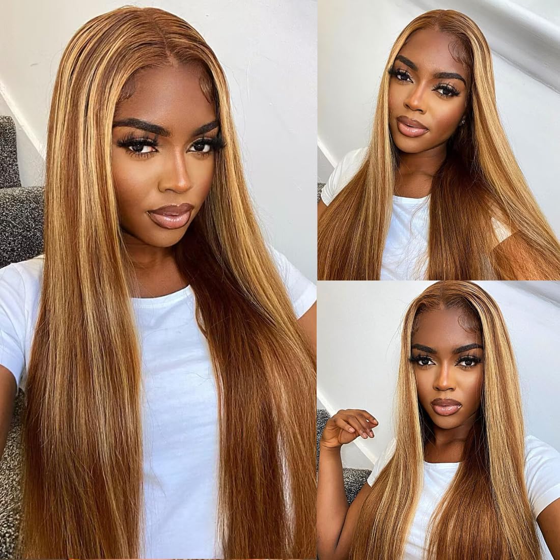 Amazon.com : UNICE Bye Bye Knots 7x5 Pre Cut HD Lace Straight Wig Pre Bleached Invisible Knots ...