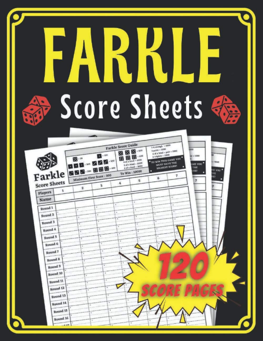 Buy Farkle Score Sheets: Farkle Score Cards | Farkle Sheets | Farkle ...