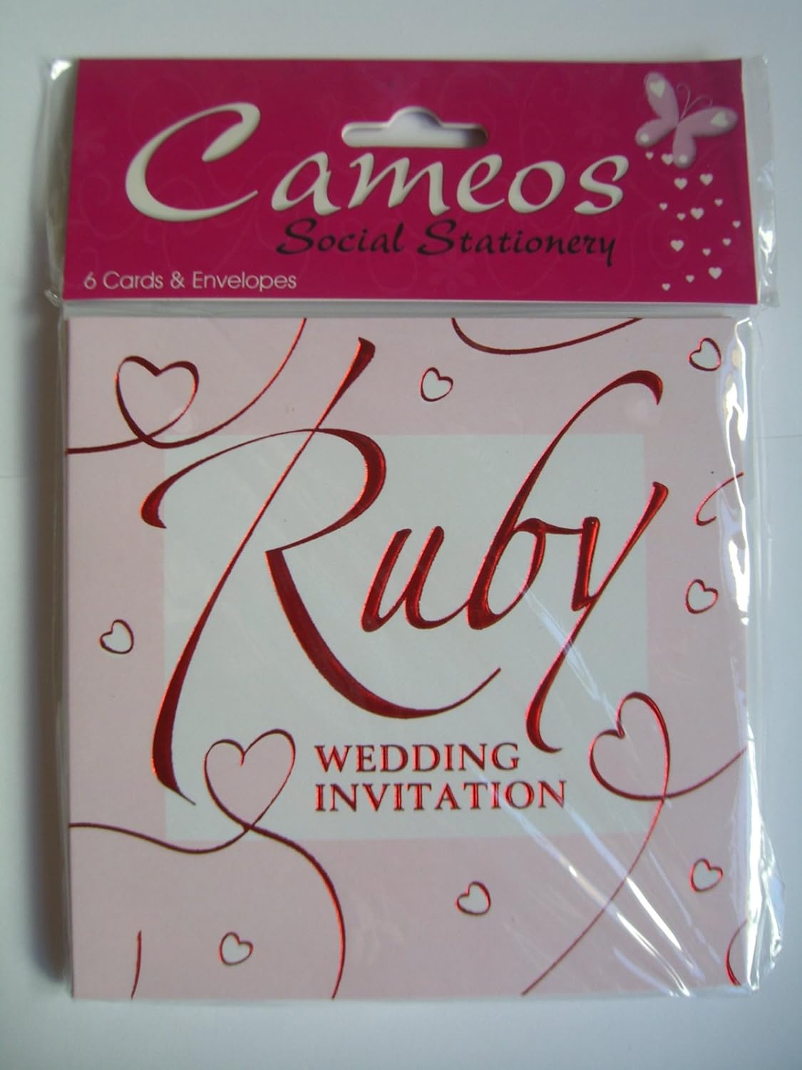 Ruby Wedding Invitations {40th Anniversary/Cam2011} 6 Cards with ...