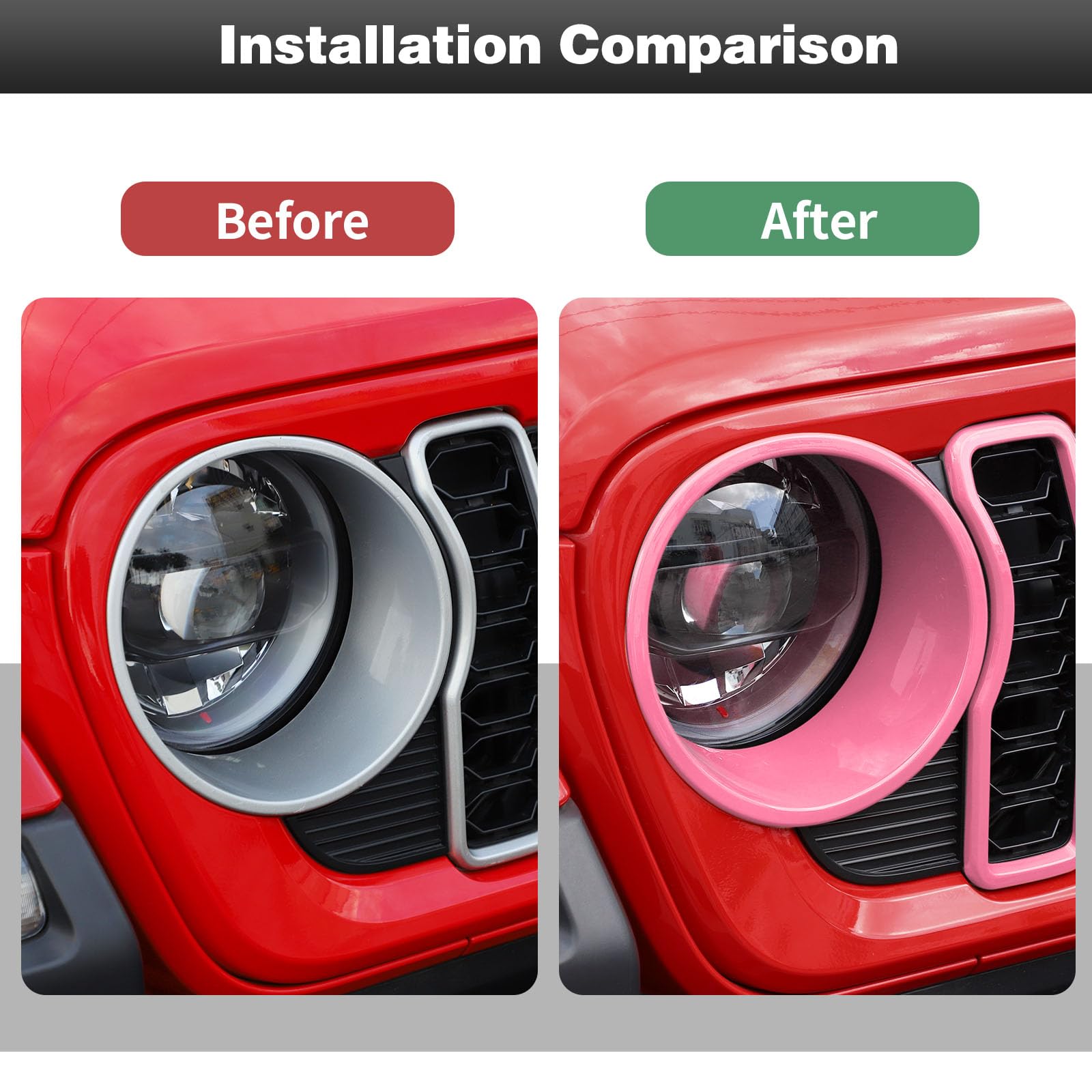 Snapklik.com : CheroCar For JL Grille Grill Insert & Headlight Turn ...