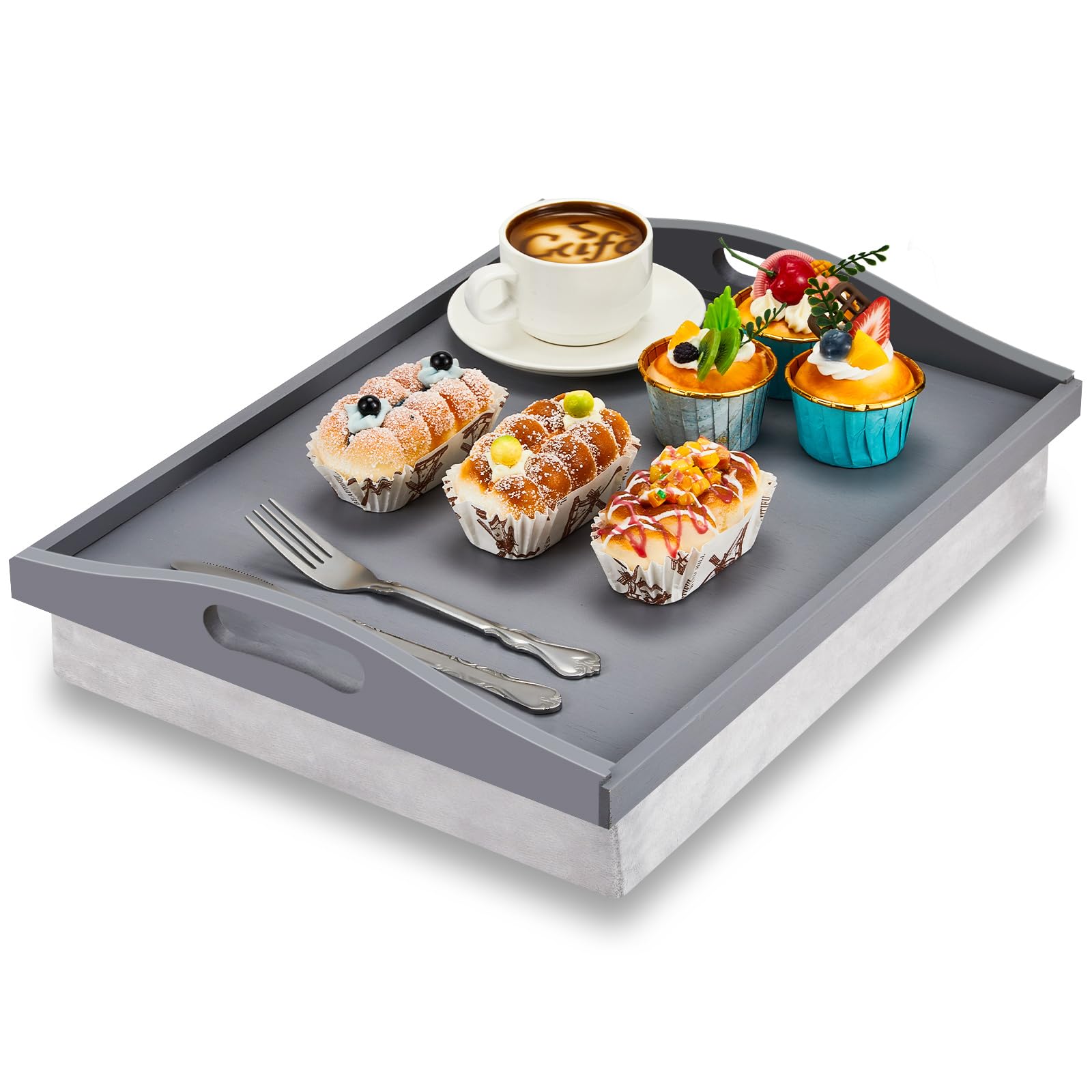 Amazon.com - Tioncy Bamboo Lap Tray with Detachable Pillow 16.9'' x 13 ...