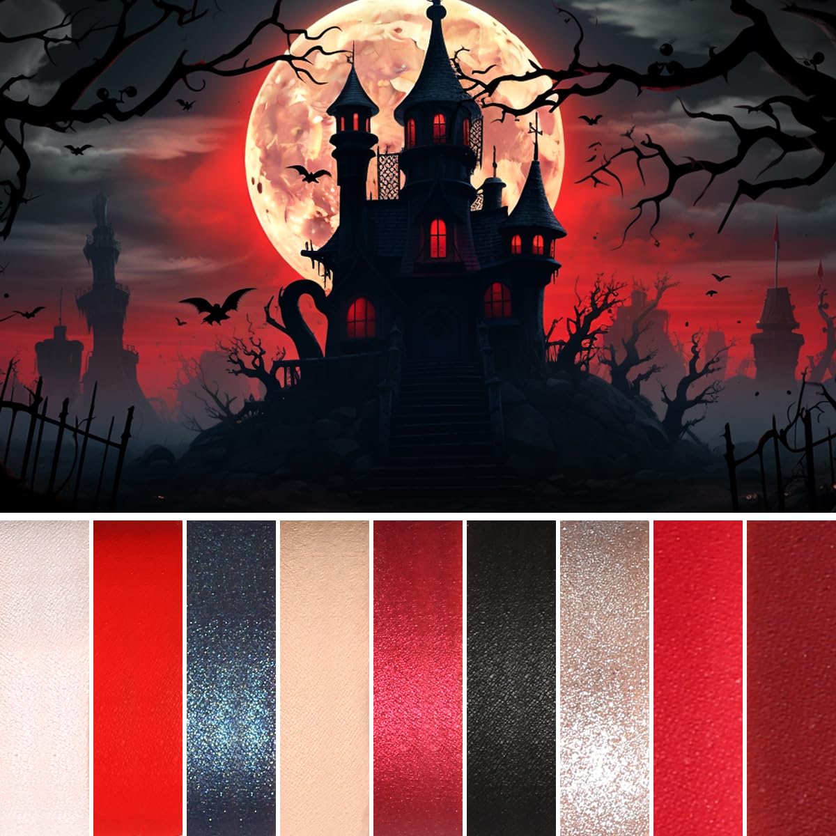 Snapklik.com : Ecofavor Red Goth Eyeshadow Palette - 9 Colors True Hot ...