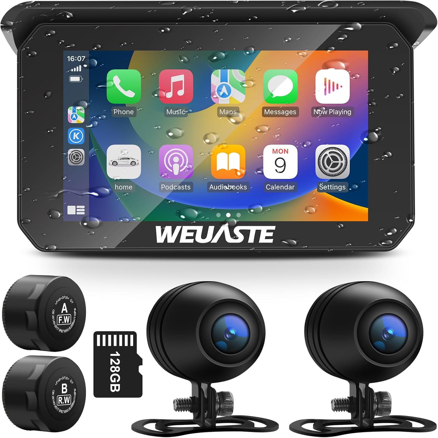 Amazon.com: Weuaste Portable Wireless Apple Carplay for Motorcycle ...