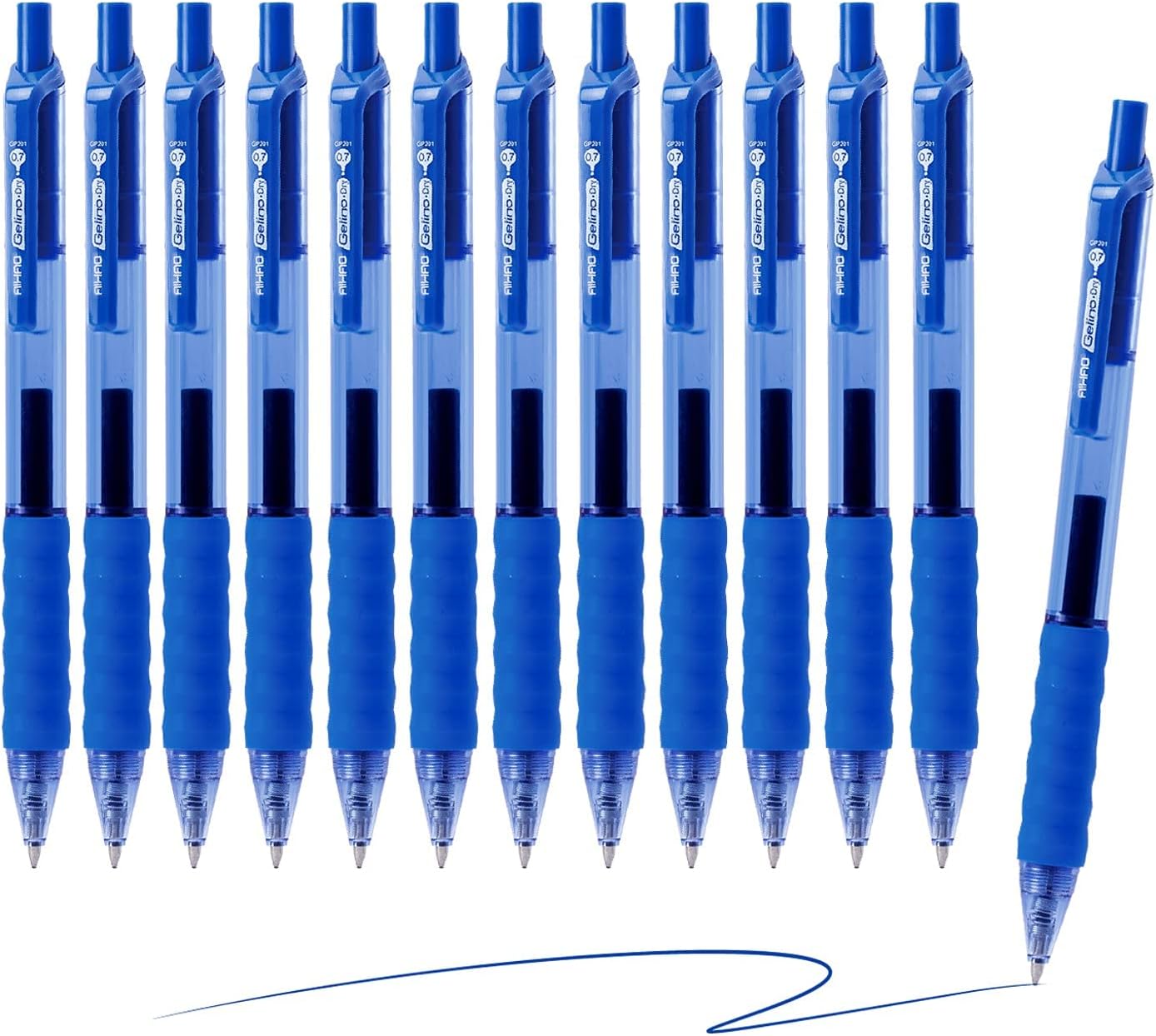 Amazon.com: mingtron Gel pens, 30 Pack Blue Pens Fine Point, No Smear ...