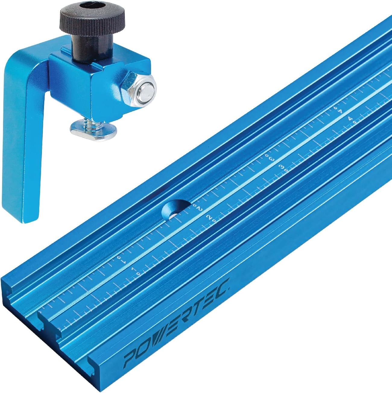 POWERTEC 71947 36" Double-Cut Profile Universal T-track with Dual Laser ...