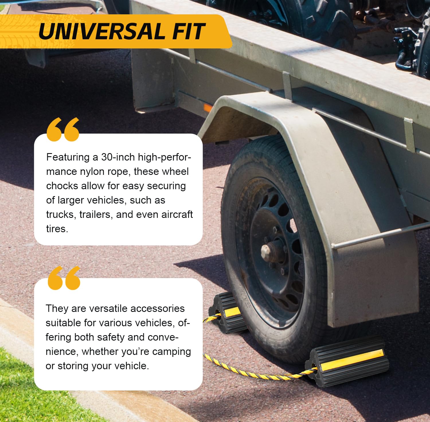 Snapklik.com : MaxxHaul 51013 Solid Rubber Wheel Chock For Travel ...