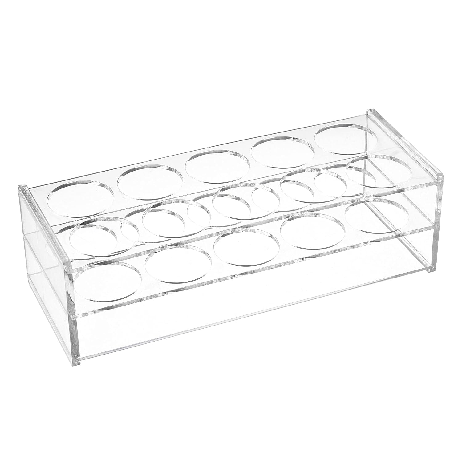 MECCANIXITY 10-Well Acrylic Test Tube Rack Holder Lab Stand 40mm Hole ...