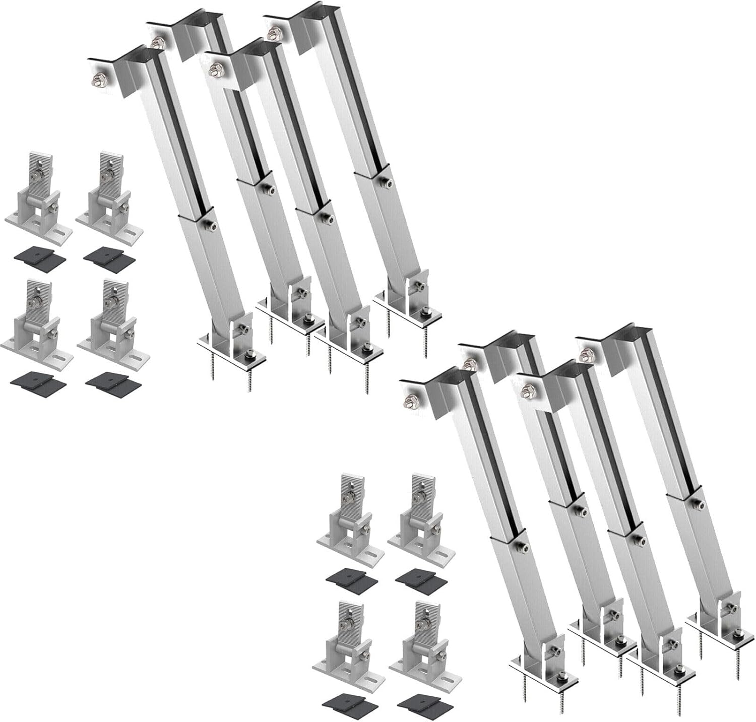 Amazon.com: Solar Panel Mount Brackets, Adjustable Solar Panel Stand 2 ...