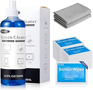 Amazon.com: YILIMZ 16.9FL.OZ Flat Screen Cleaner Spray and 50 Computer ...