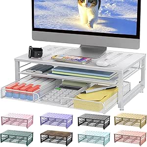 Amazon.com: gianotter Computer Monitor Stand Riser, office organizer ...