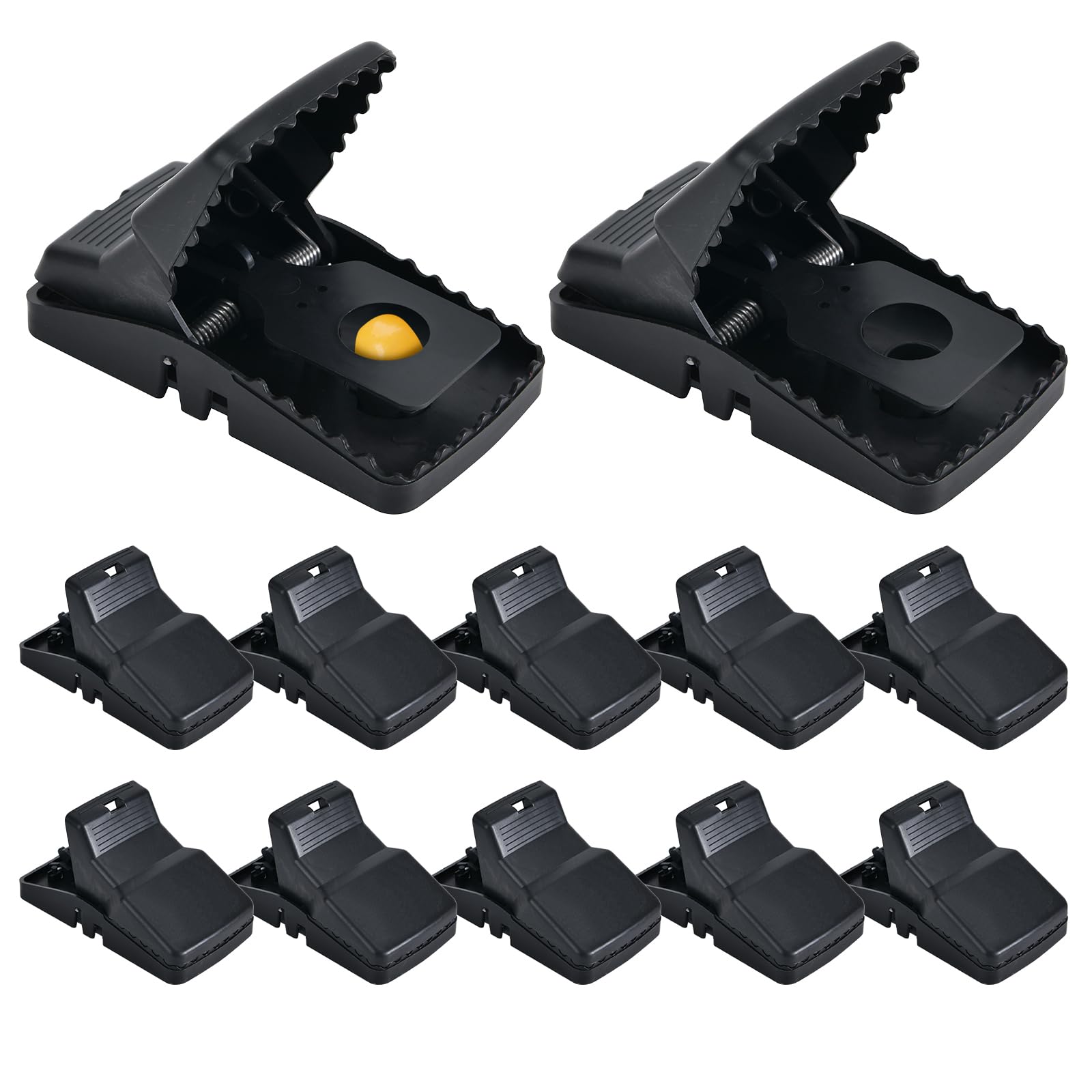 WHEELIO Mouse Traps - Reusable 12 Pack Mouse Traps for Indoors and ...