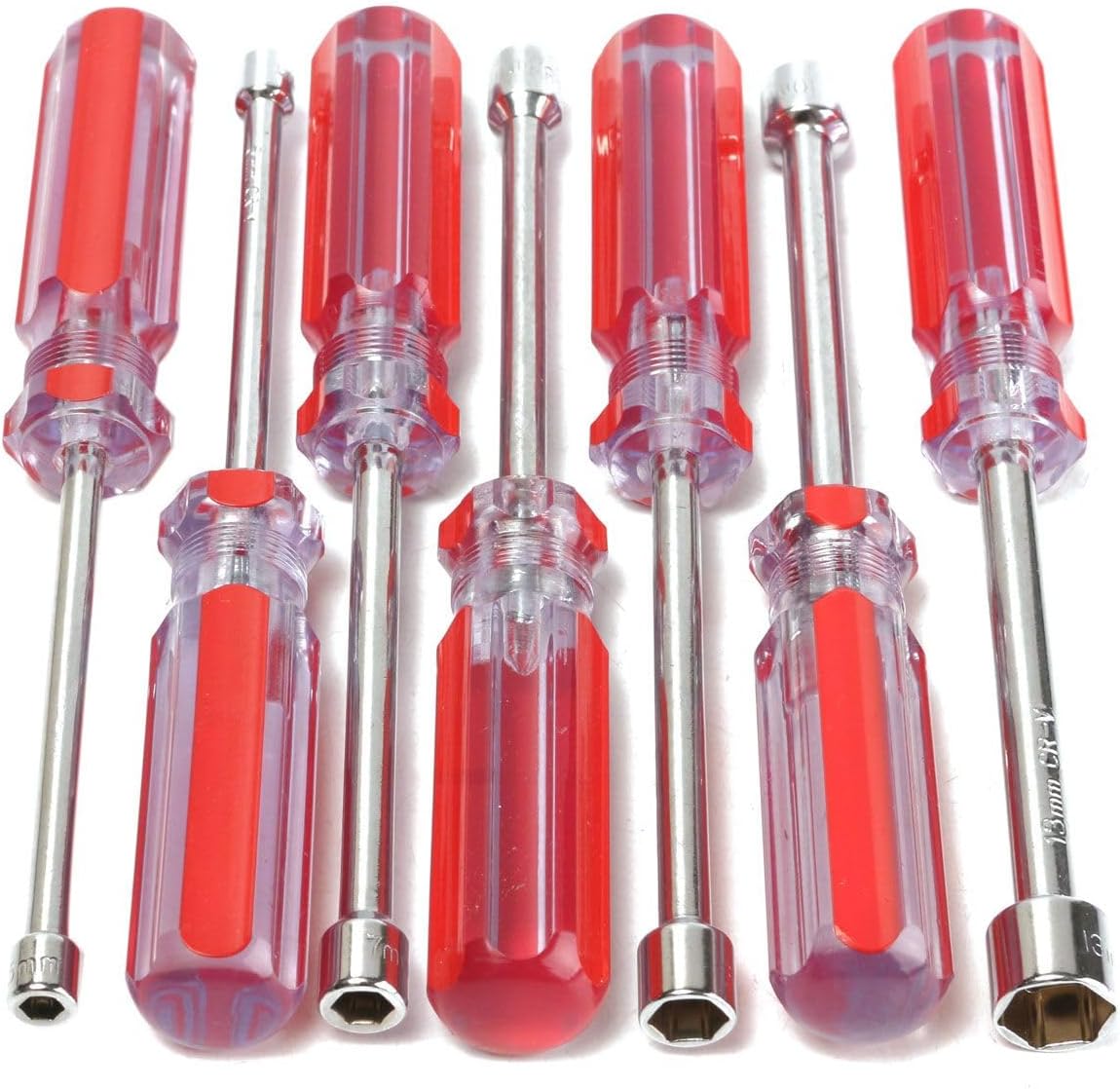 Amazon.com: 7Pcs Steel Shaft Hex Nut Socket Spinner Driver Screwdrivers ...