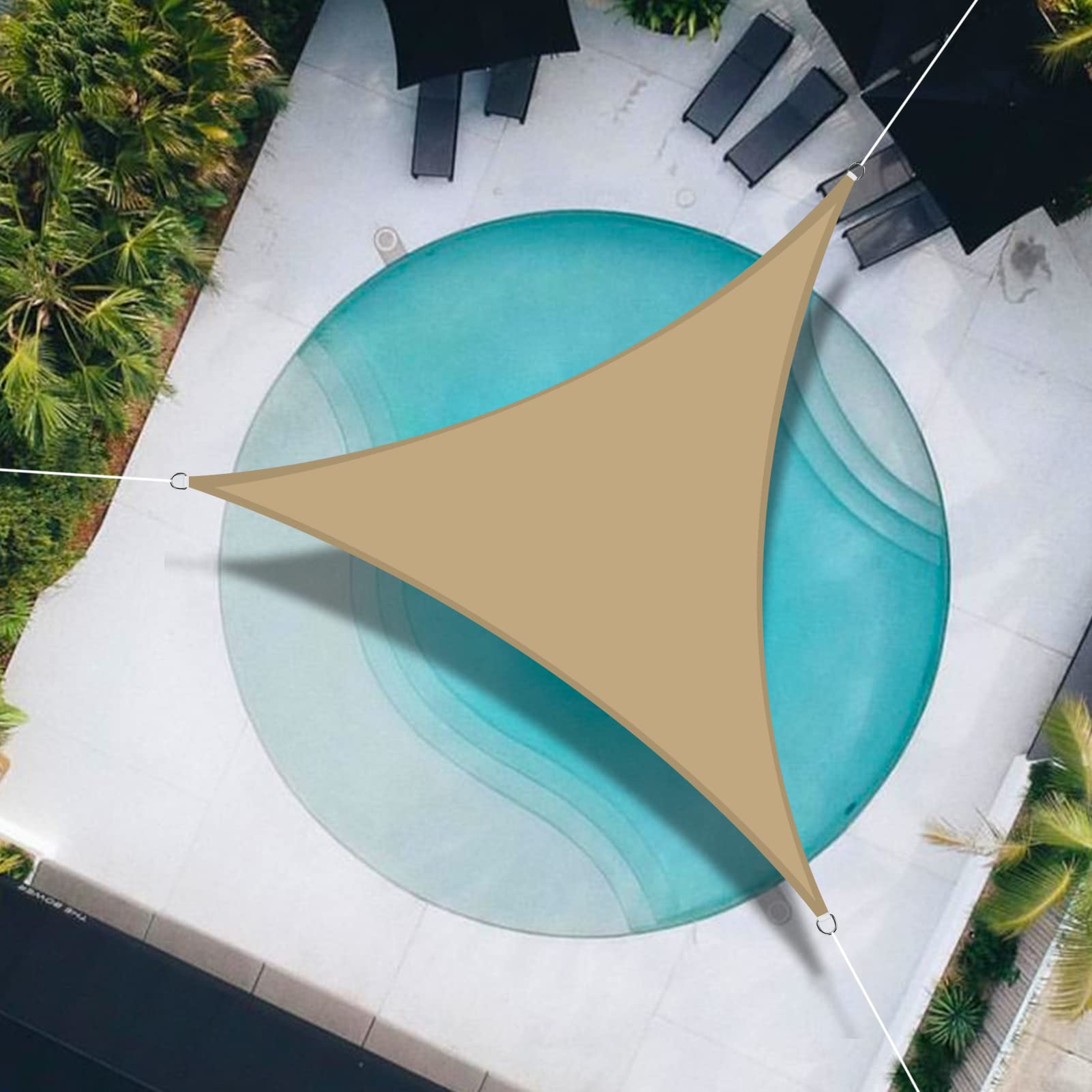 Snapklik.com : Neween Sun Shade Sail Triangle 12x 12 X 12 PU Waterproof ...