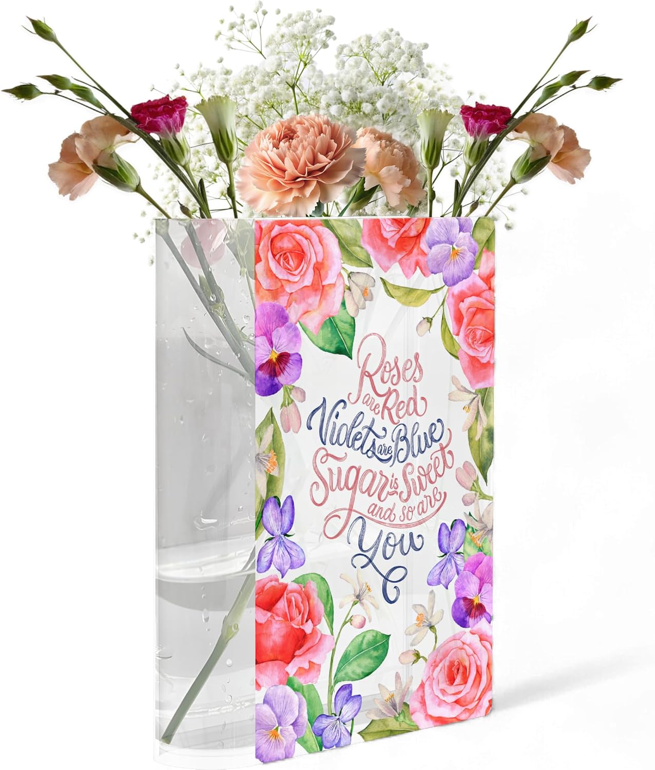 Amazon.com: Skywin Acrylic Book Vase Clear - Acrylic Vases for Flowers ...