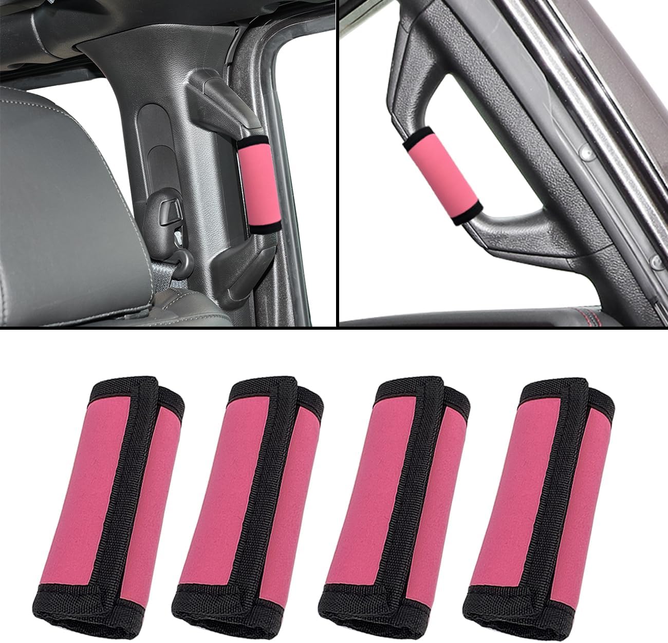 Amazon.com: A&B Pillar Grab Handles Cover for Jeep,Pillar Grip Handles ...