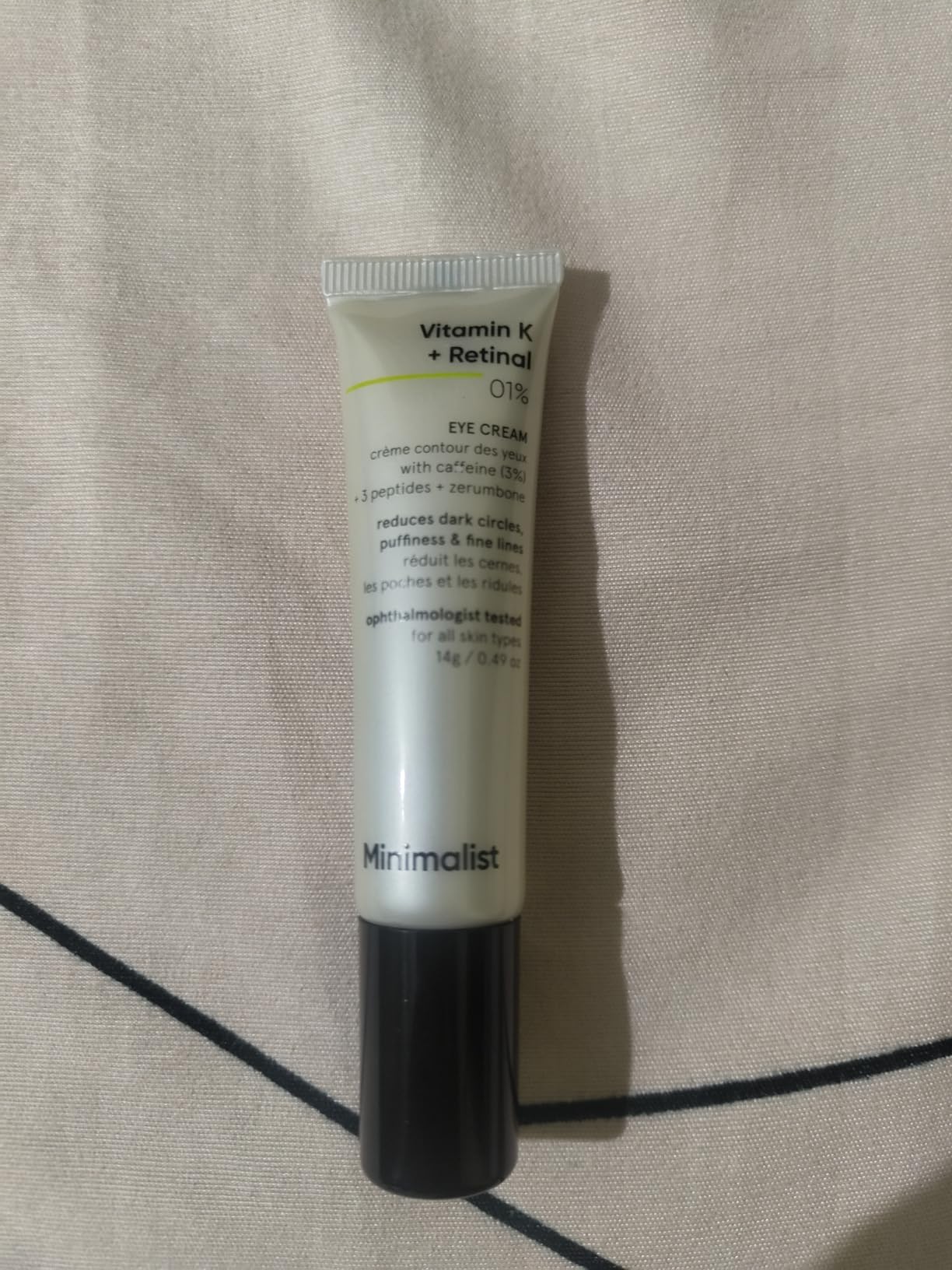 Minimalist Vitamin K + Retinal 01% Under Eye Cream | Reduces Dark ...