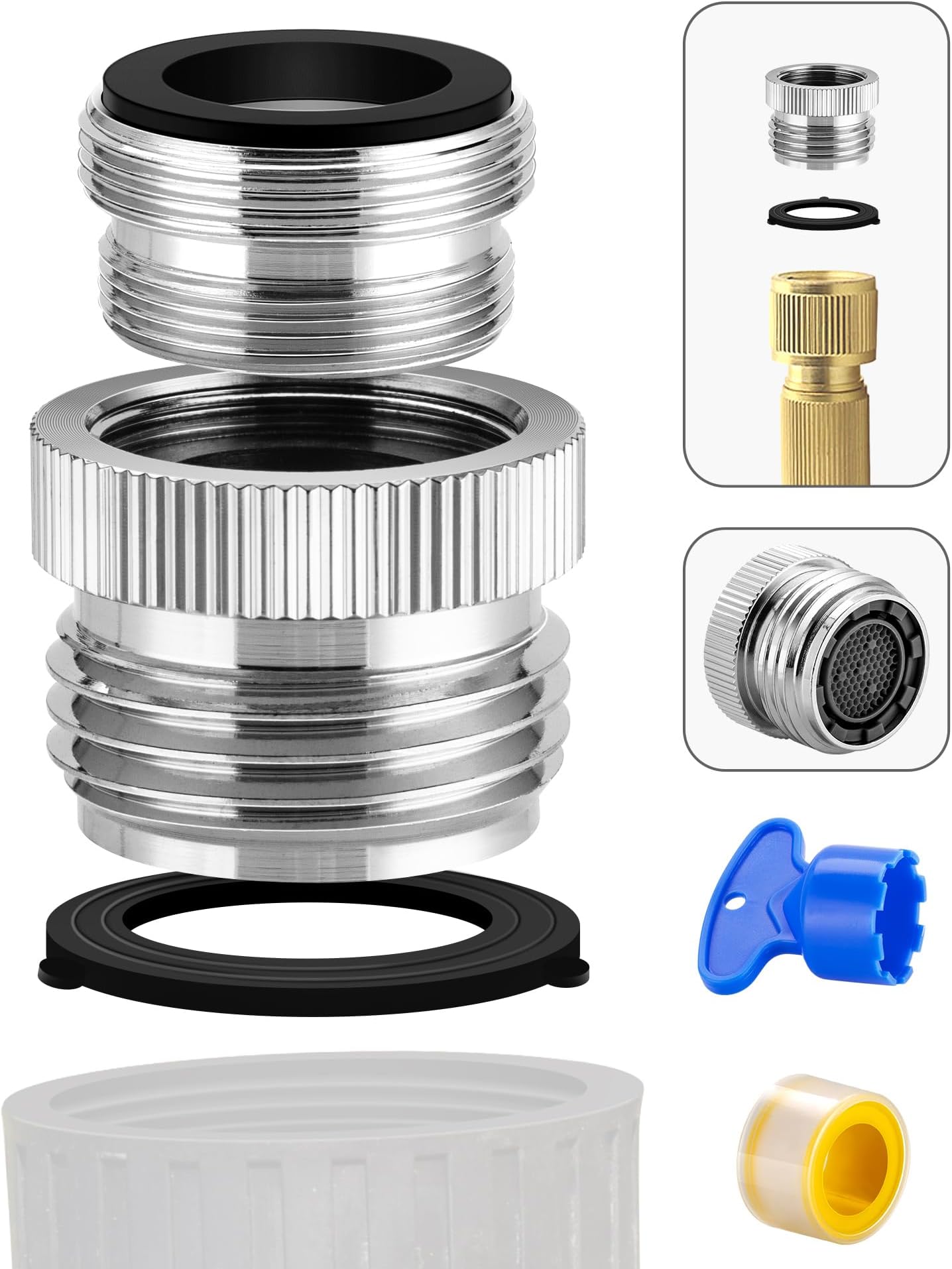 Amazon.com: Python Faucet Adaptor For Unthreaded Or Unusual Thread Faucets