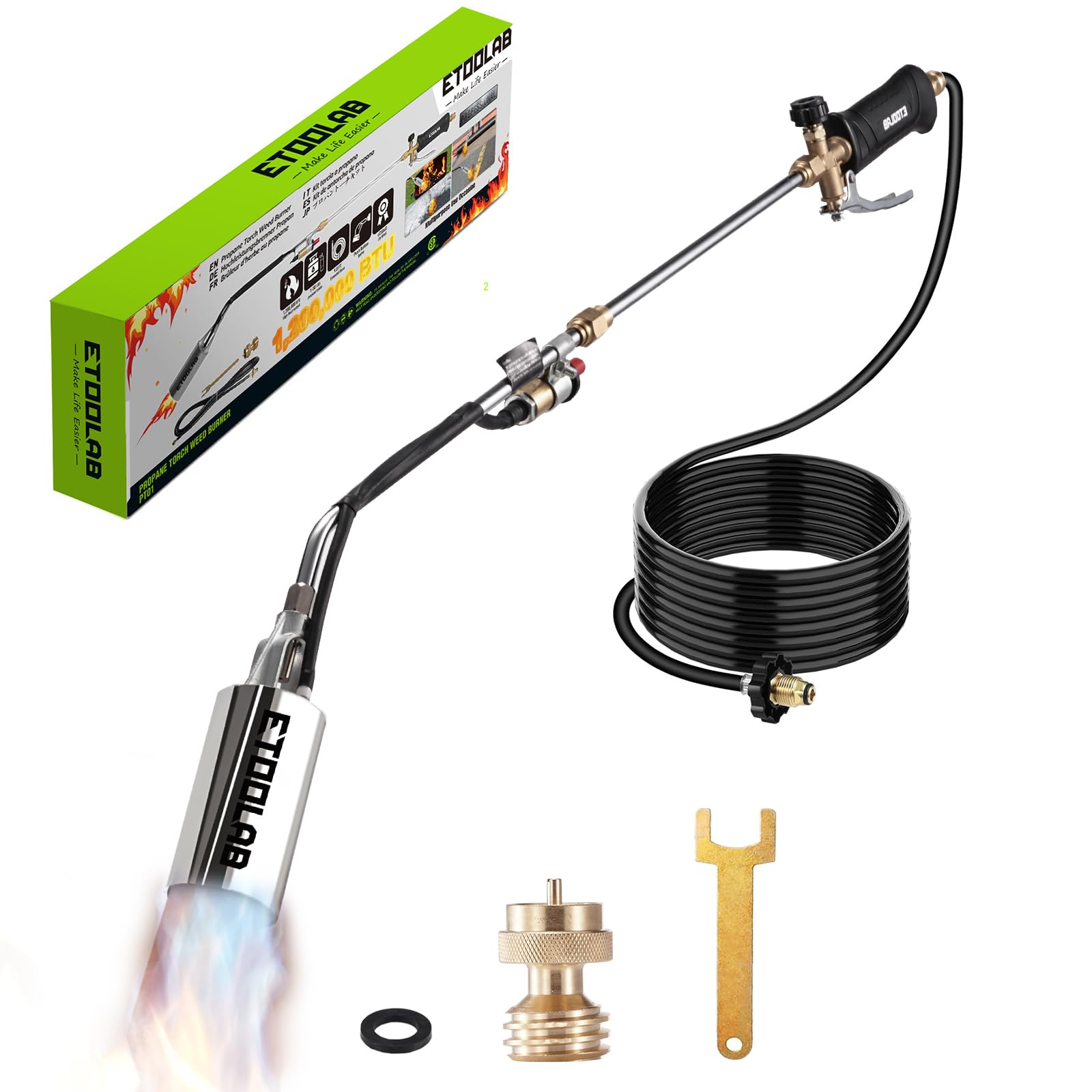 Snapklik.com : Propane Torch Weed Burner Kit, ETOOLAB Weed Torch Output ...