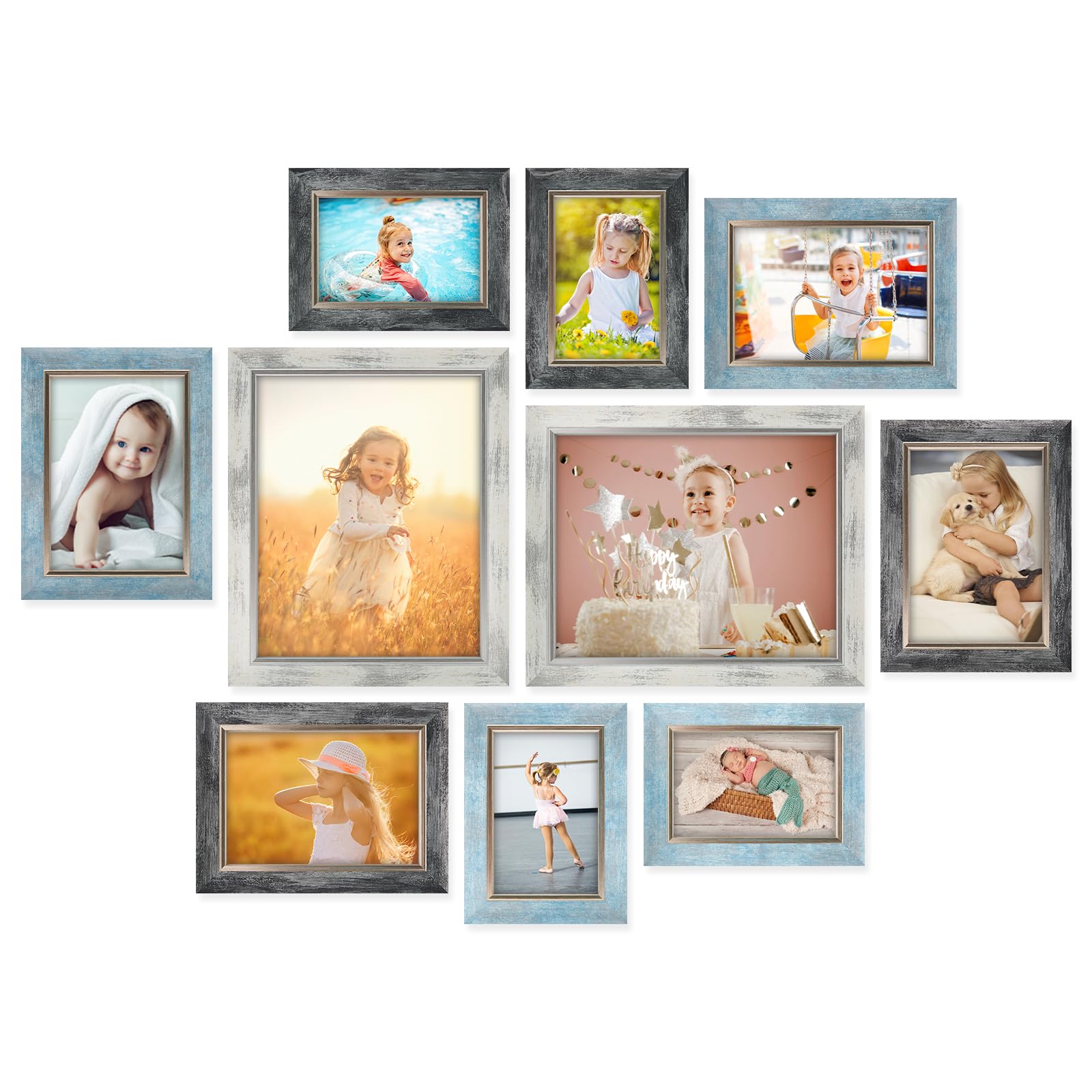 Amazon.com - XUANLUO Picture Frames 10 Pack Collage Gallery Wall Decor ...