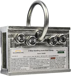 Guardian Fall Protection 10600 Standing Seam Roof Clamp: Buy Online at ...