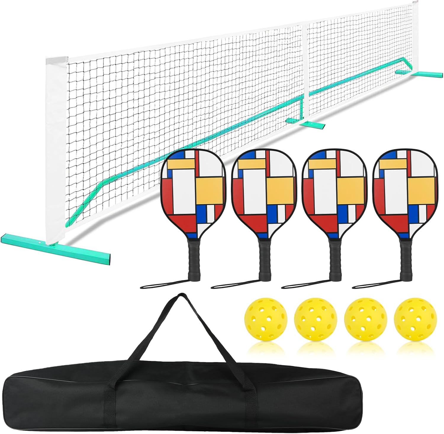 Amazon.com : Pickleball Net Set for Driveway, 22 FT Regulation Size ...