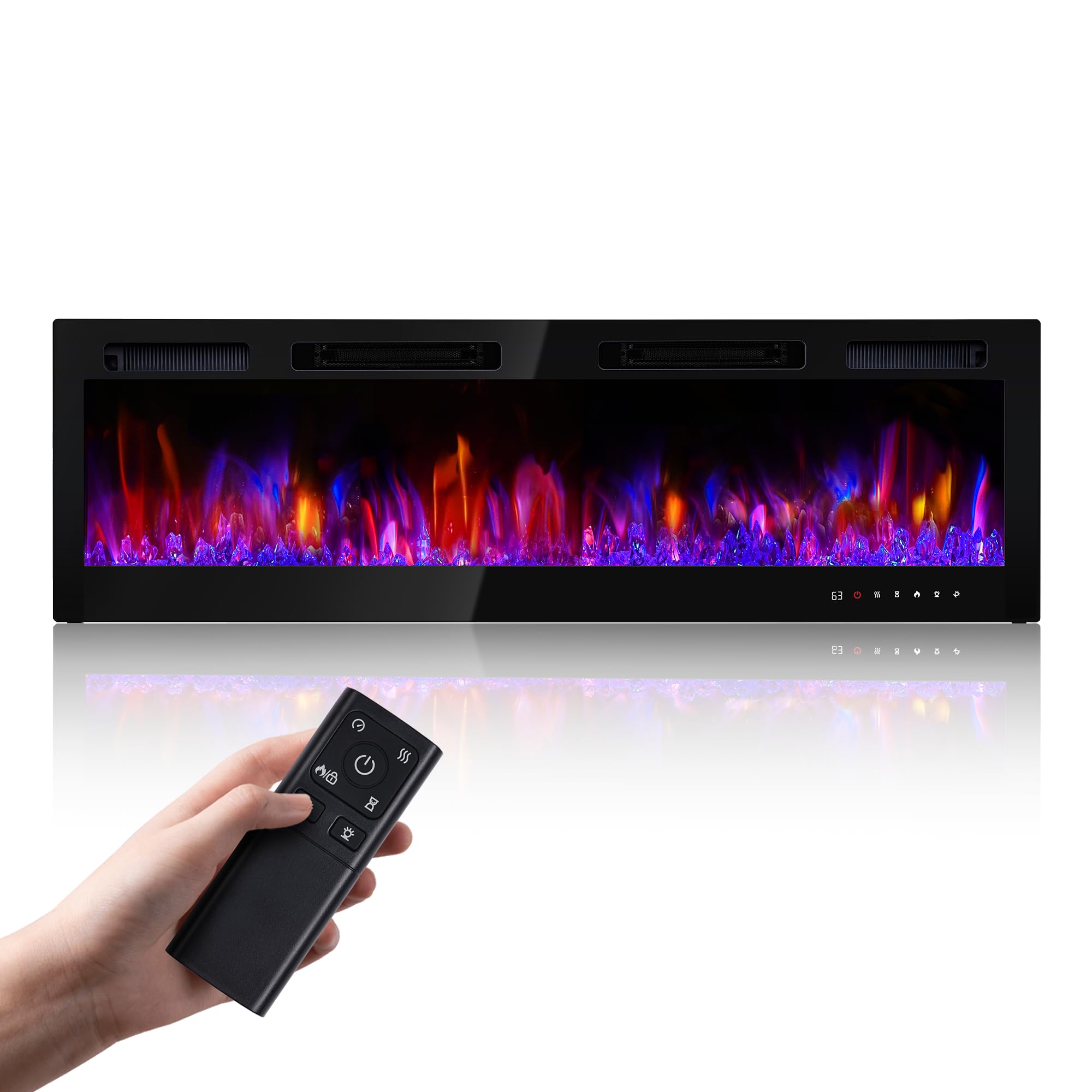 Amazon.com: RealSmart Electric Fireplace Heater Inserts 60" Wall ...
