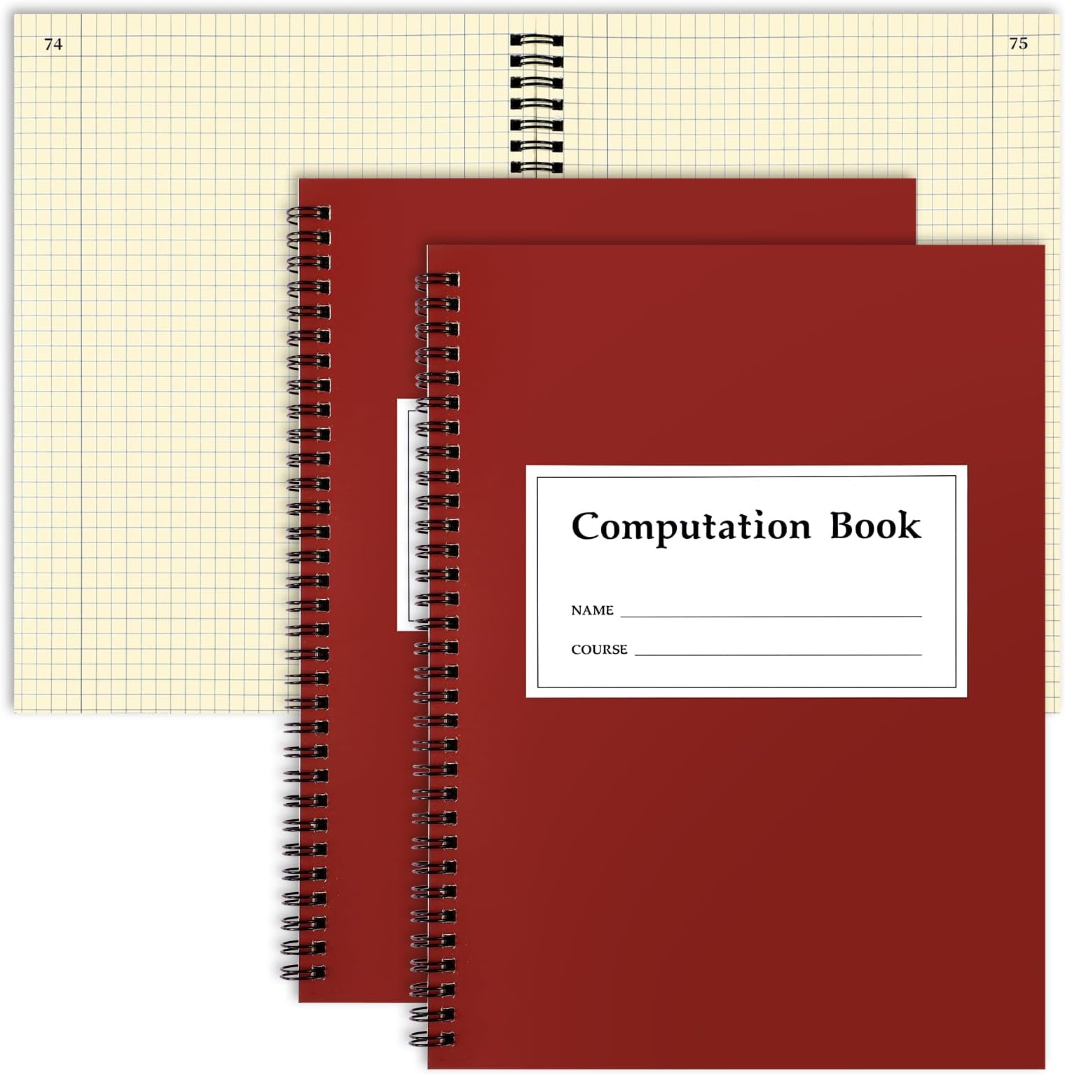 Amazon.com : TOPS Computation Notebook, 4 x 4 Quad Ruling, 11 3/4"X 9 1 ...