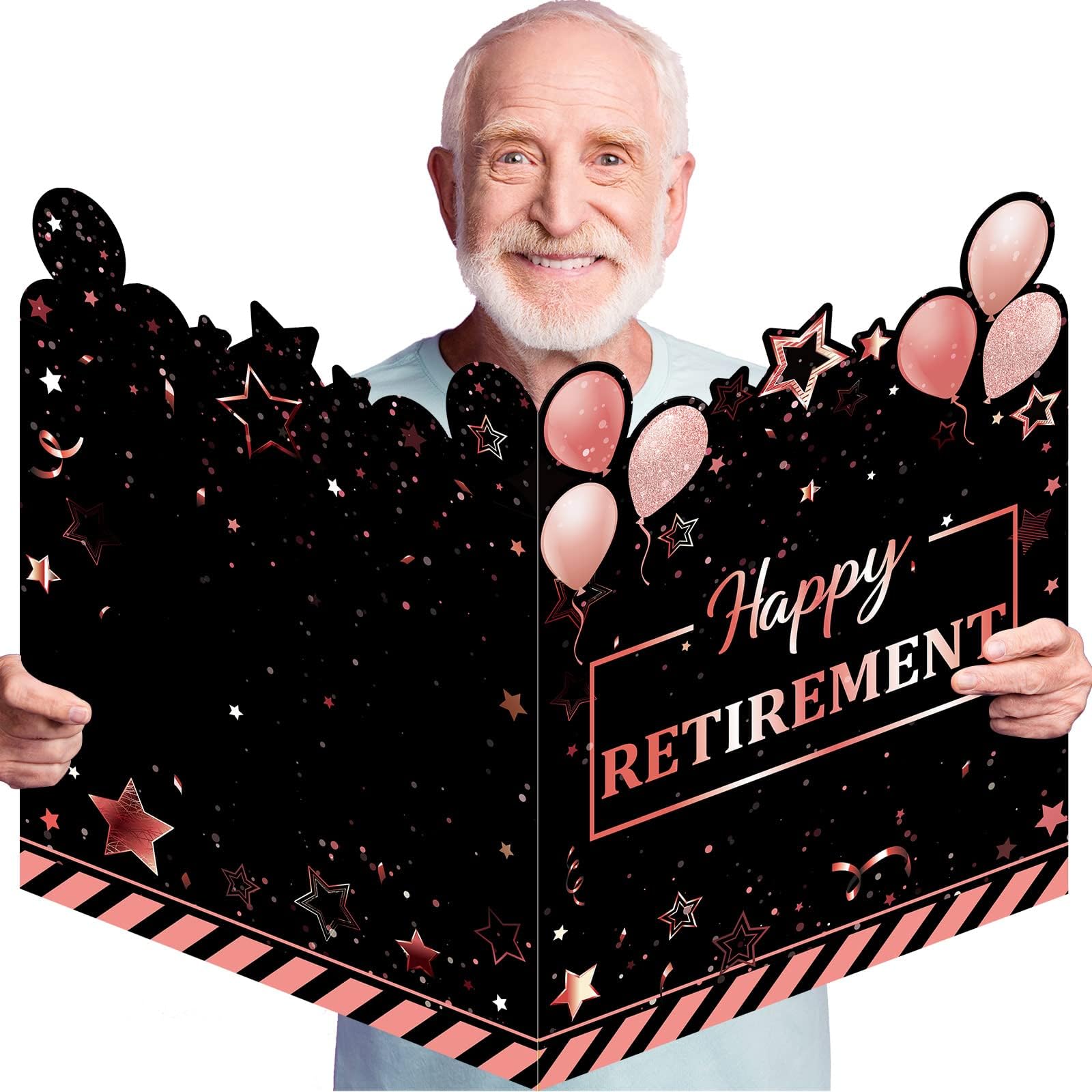 Amazon.com : Tiamon Large Retirement Greeting Card 25 x 16 Inch Plastic ...