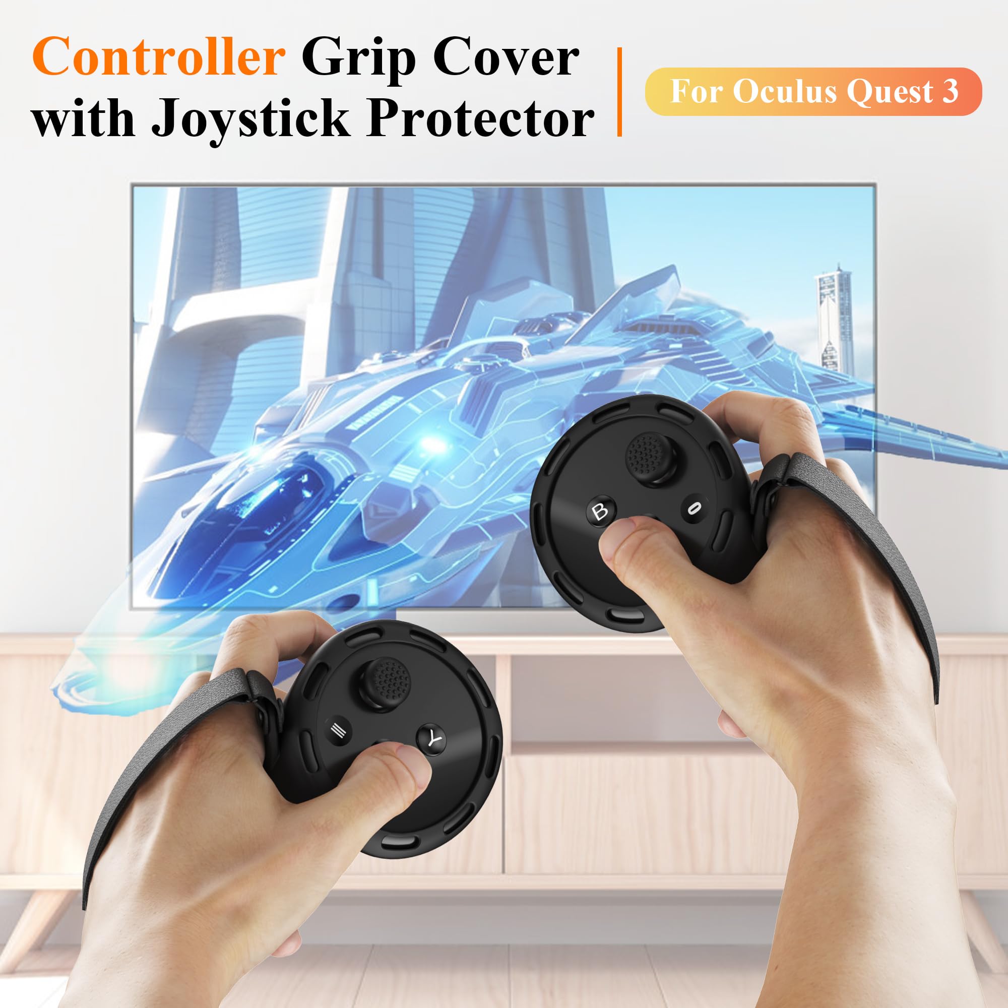 Snapklik.com : Controller Grips For Meta Quest 3 And Quest 3S, Silicone ...