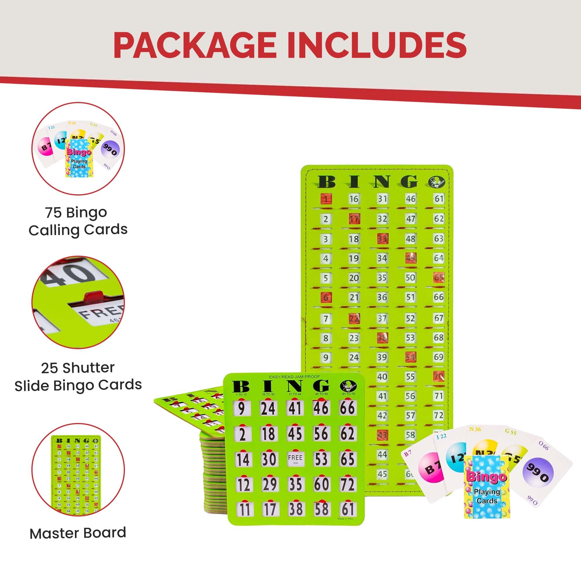 Reusable Bingo Cards Mr Chips Shutter Cards MR CHIPS Jam-Proof Bingo ...