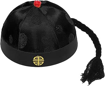 JEATHA Chinese Style Embroidered Dome Cap Qing Dynasty Royal Emperor ...